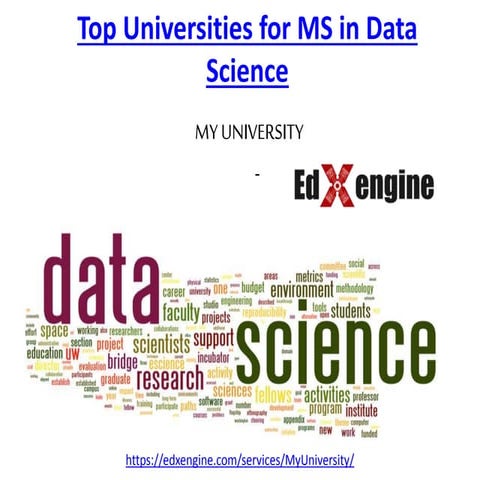 TOP UNIVERSITIES IN US FOR MS IN DATA SCIENCE | PPTX