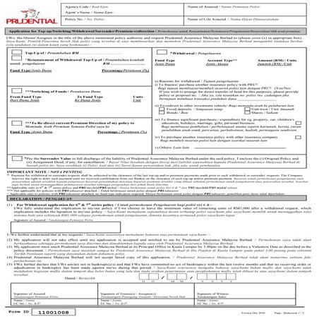 Topup Switching - Surrender | PDF