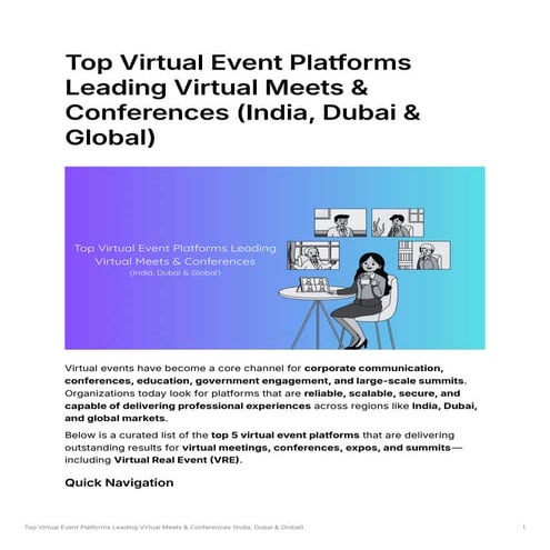 Top Virtual Event Platforms Leading Virtual Meets & Conferences (India ...