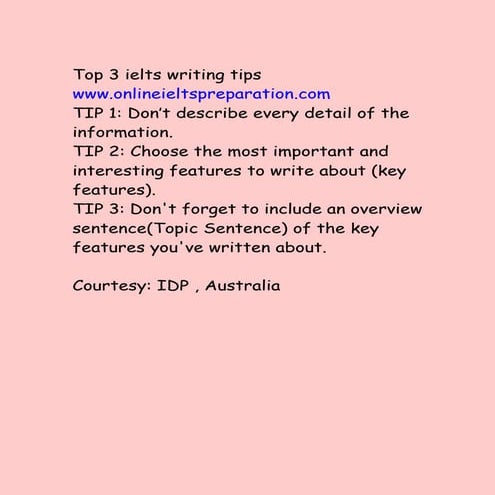 Top ielts Academic Task 1 writing tips | PDF