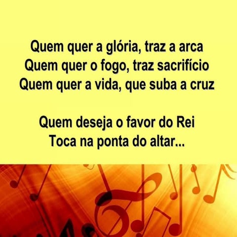 Toque no altar trazendo a arca | PPS