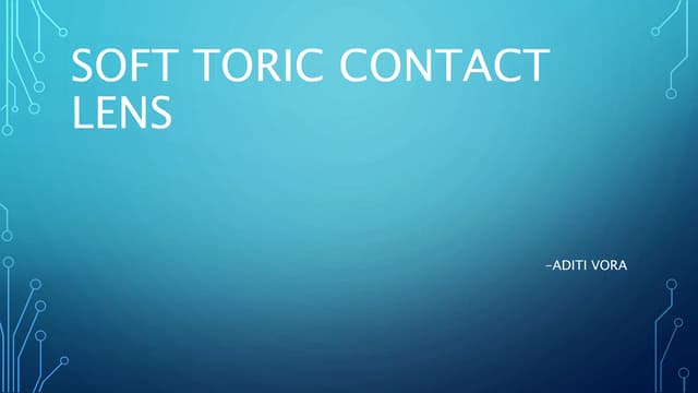 Fitting assessment of soft contact lens | PPTX