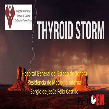 Tormenta Tiroidea.pptx Diagnóstico y tratamiento | PPTX