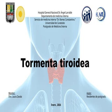 tormenta tiroidea medicina.ptt. universidad de carabobo | PPTX