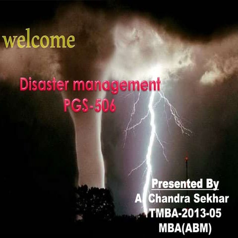 Tornado disaster management | PPTX