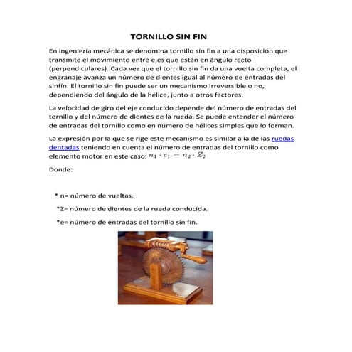 TORNILLO Y TORNILLO SIN FIN. | DOCX