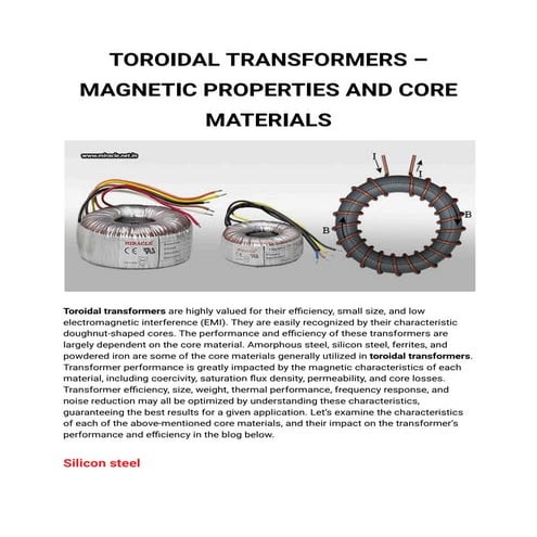 TOROIDAL TRANSFORMERS – MAGNETIC PROPERTIES AND CORE MATERIALS.pdf