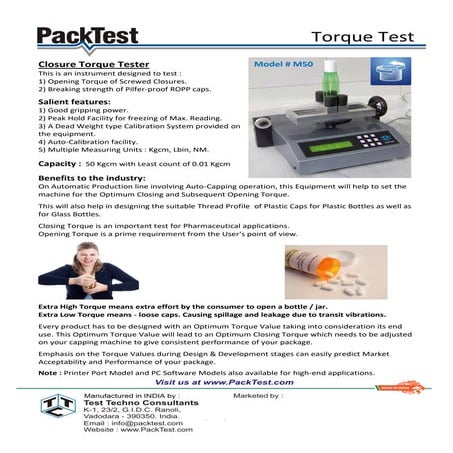 Torque tester 2018 | PDF