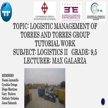 Torres and Torres logistics tutorial work | PPTX