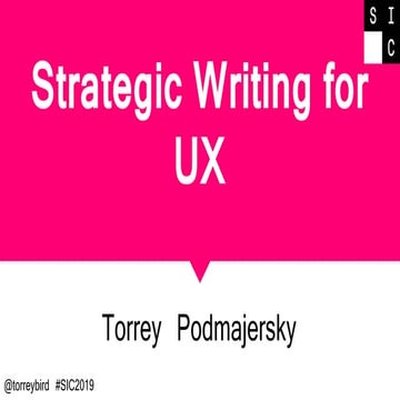 Strategic Writing for UX: Choosing Your Words Carefully | Seattle ...