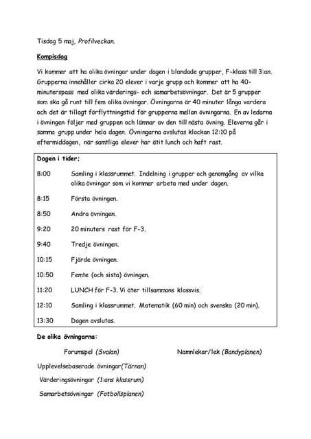 Torsdag - el-fri dag | PDF