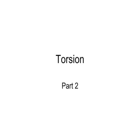 Torsion | PPT | Civil Engineering Industry | Industries