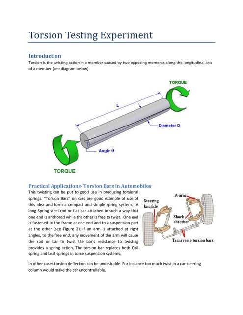 lab report structure deflection of cantilever | PDF