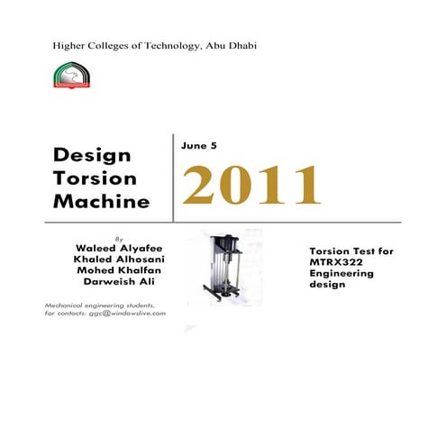 Torsion test machine design | PDF