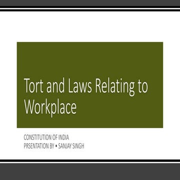 Tort and Laws Relating to Workplace.pptx