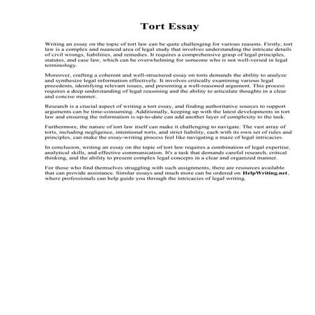 Examples Of Law Essays | PDF