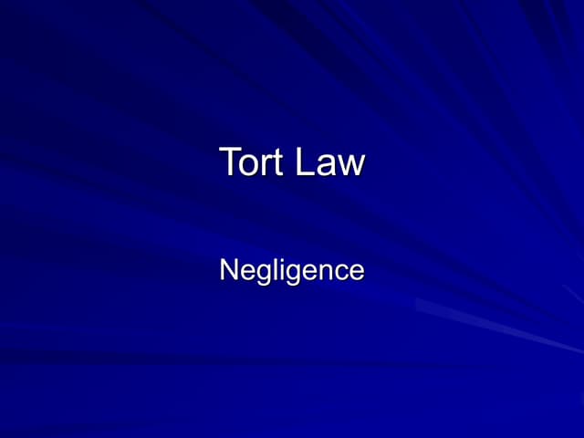 Lecture 10 law of tort | PPT