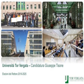 Prof. Tisone Programma Rettore 2019-2025 Università Tor Vergata | PPTX