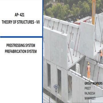 Prefabrication And Prestressing System Pdf