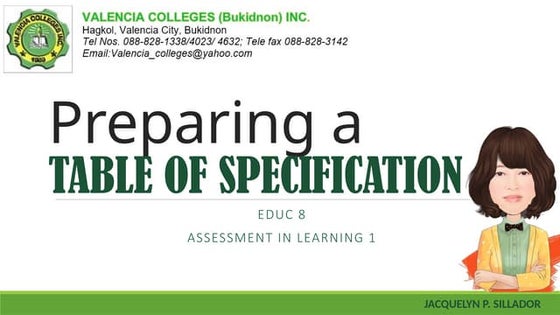 preparing a TOS | PPTX