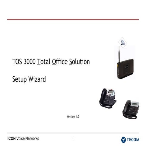 Installing TOS 3000 Using the Setup Wizard | PPT