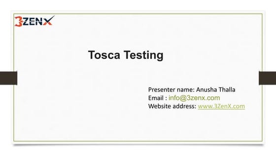 Tricentis Tosca Libraries - Value Range | PPT