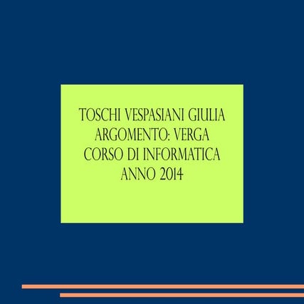 Giovanni Verga, vita e opere | PPT