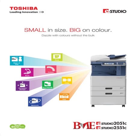 Toshiba e-studio 2051c brochure | PDF