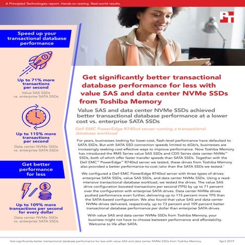 Get Significantly Better Transactional Database Performance For Less With Value Sas And Data