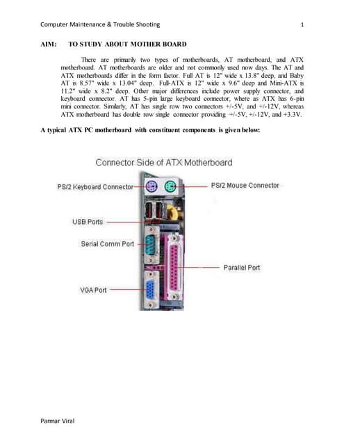 The Motherboard Parts and their Function | PPT