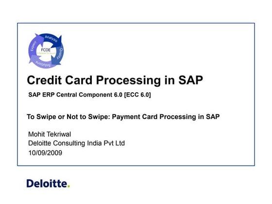 Sap payment card solution | PPTX
