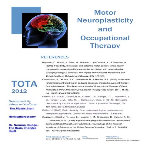 Tota 2012 Handout--Neuroplasticity and OT | PDF