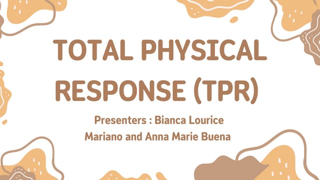 total physical response | PPT