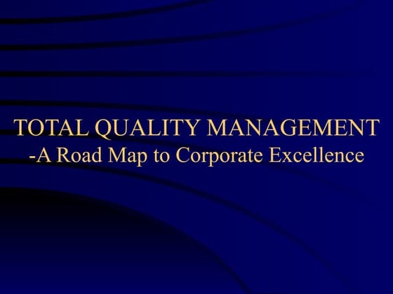 Basic concepts of Total Quality Management | PPT