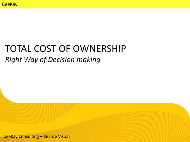 Total cost of ownership1 | PPTX