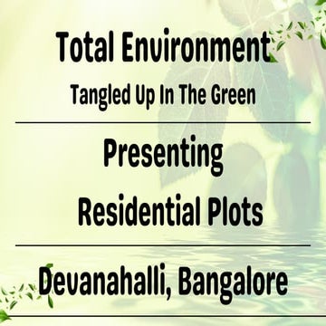 Total Environment Tangled Up In The Green - Embrace Nature's Symphony in Devanahalli, North ...