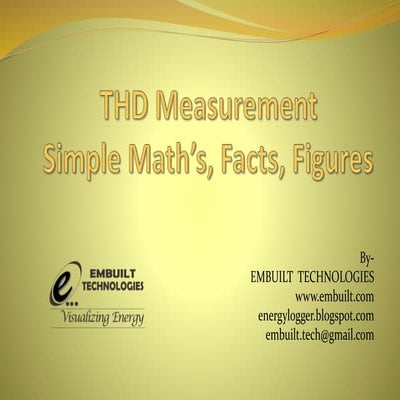 TOTAL HARMONIC DISTORTION MEASUREMENT -SIMPLE MATH, FARMULA AND FIGURE ...