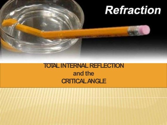 Total Internal Reflection Presentation Pptx