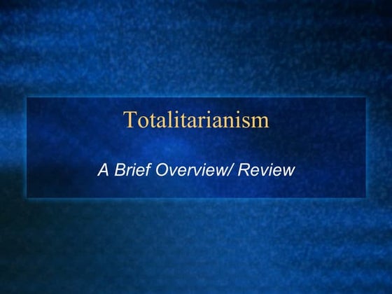 Totalitarianism | PPT