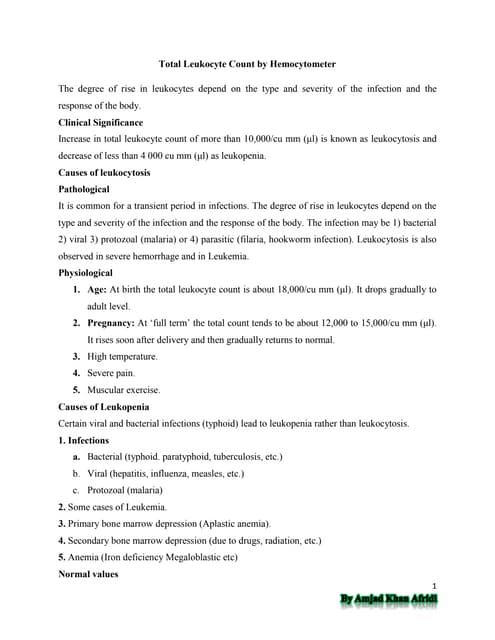 Differential cell count | PDF