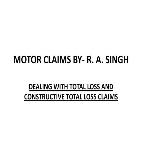 Total loss claims | PPTX