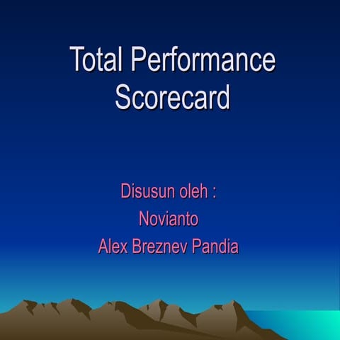 Total Performance Scorecard | PPT