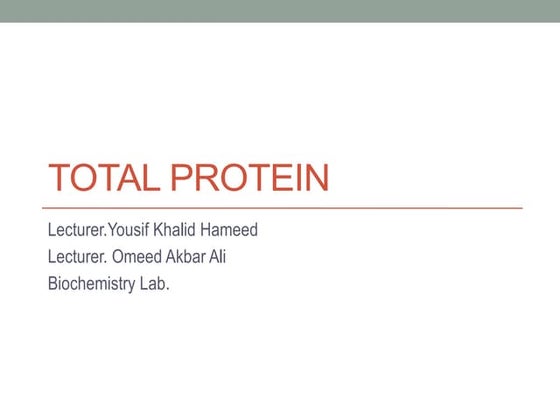 estimation of serum total protein..pptxbaj | PPT