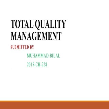 Total quality management | PPTX