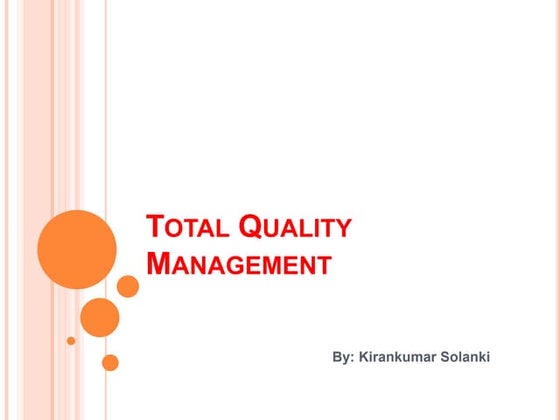 Total Quality Management in Pharma Industry | PPTX