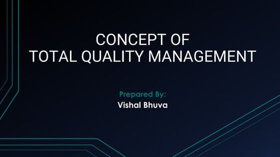 Total Quality Management (TQM) | PPT