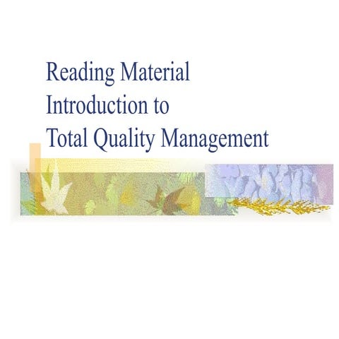 Total quality Management Quality Gurus Juran Deming | PPT