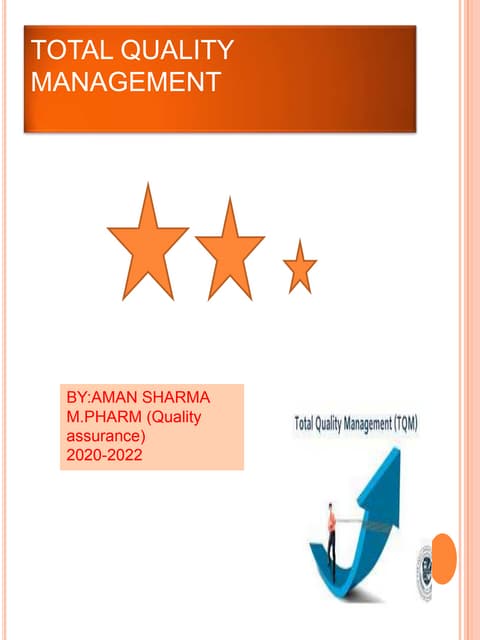 Total Quality Management (TQM) | PPTX | Business Administration | Business