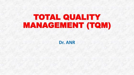 Tqm in Toyota | PPTX