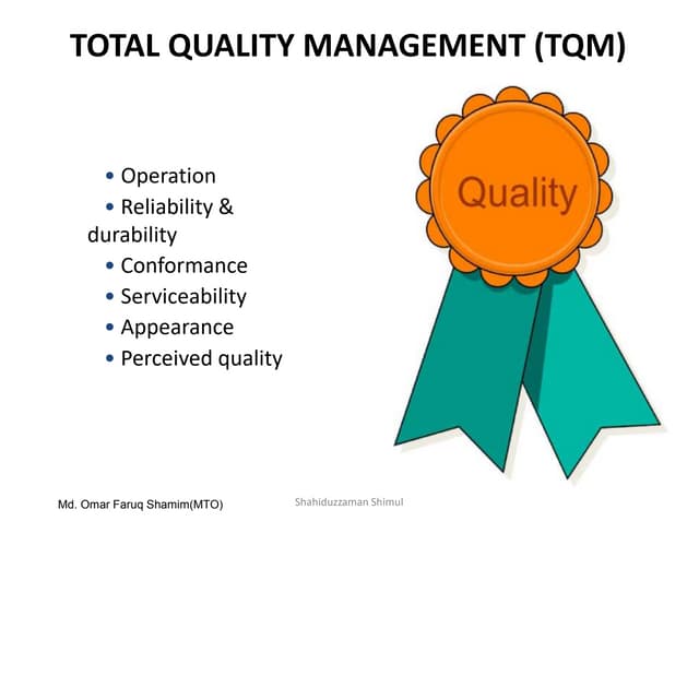 Total Quality Management(TQM).pptx | Business Operations | Business